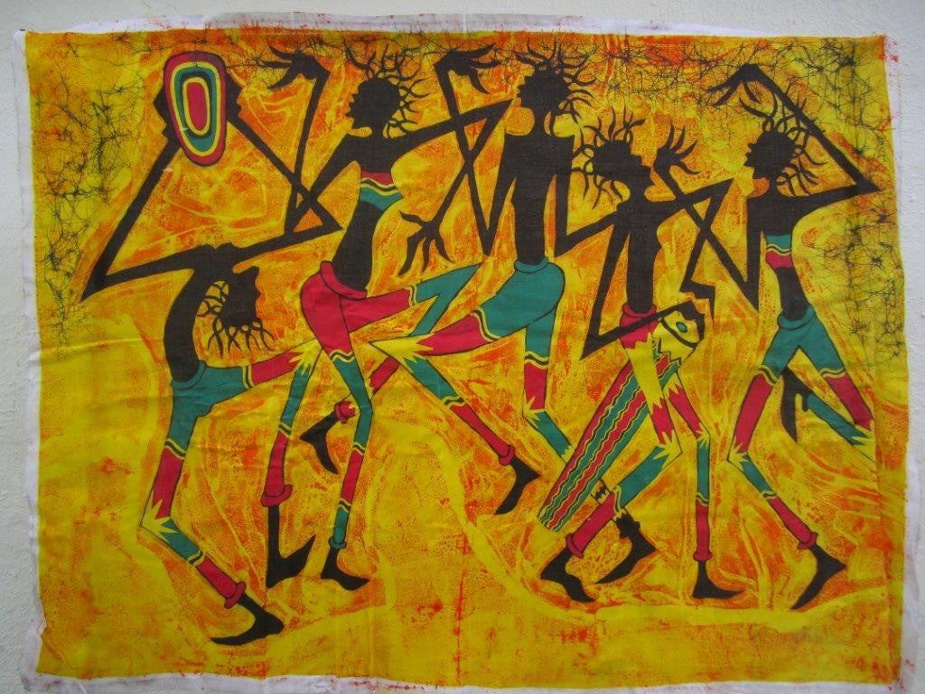 Rasta Dancers Batik — Luangisa African Gallery