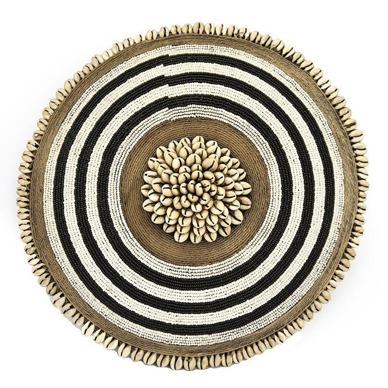 Beaded Cameroon Shield on stand - Black and White — Luangisa African ...