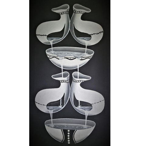 Calabashes Painting 04 Unframed — Luangisa African Gallery