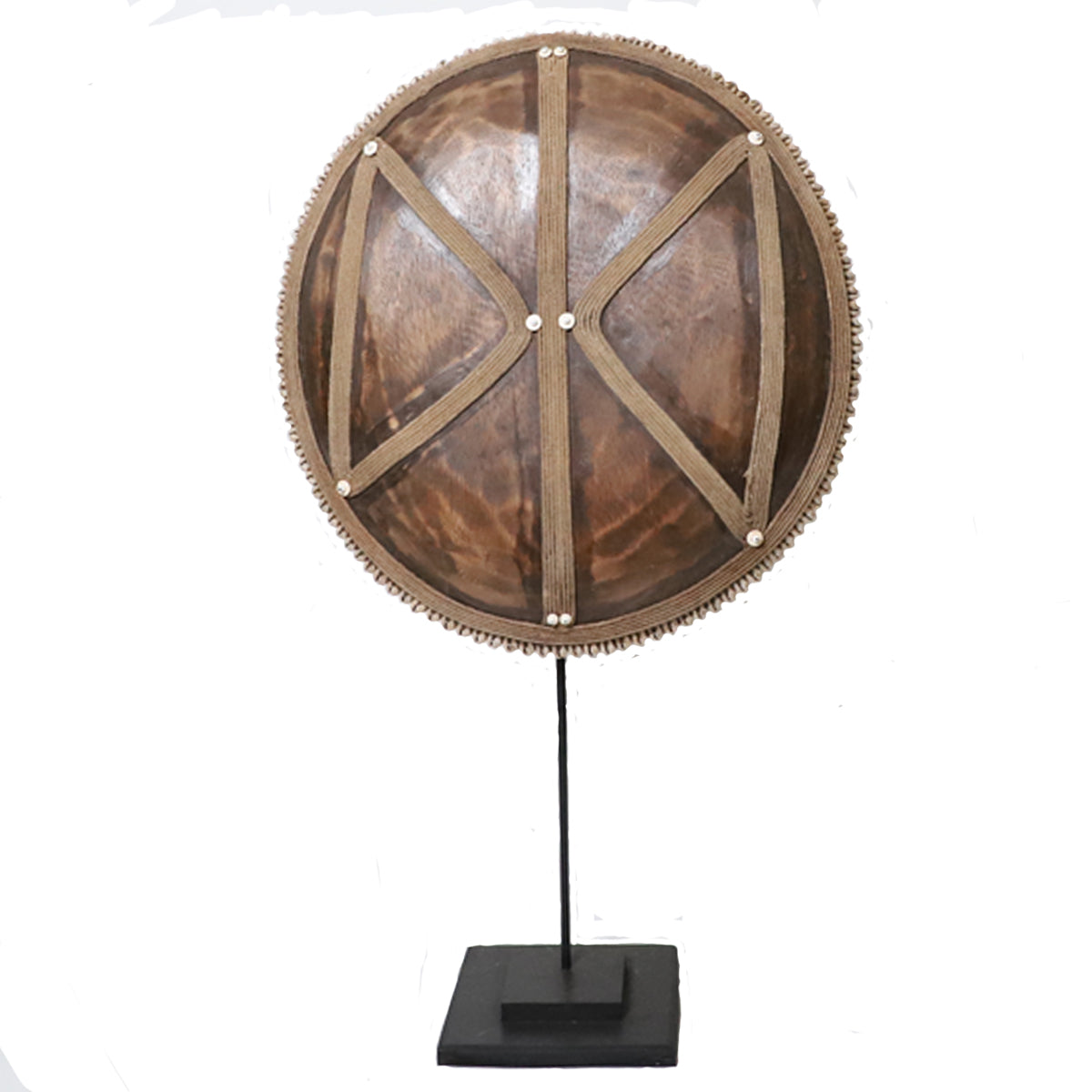 Wooden Natural Cameroon Shield on stand | Manilla Geometric Design wit ...
