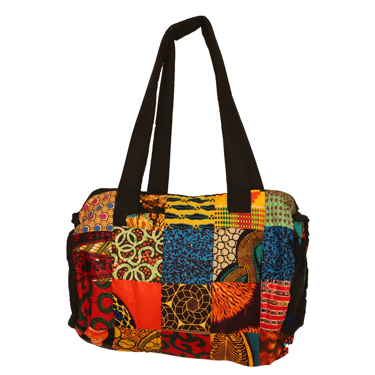 Kitenge Patch Duffle Bag 03 | Handmade in Tanzania — Luangisa African ...