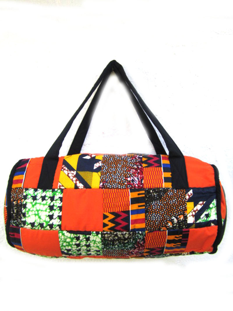 Kitenge Patch Duffle Bag 02 — Luangisa African Gallery