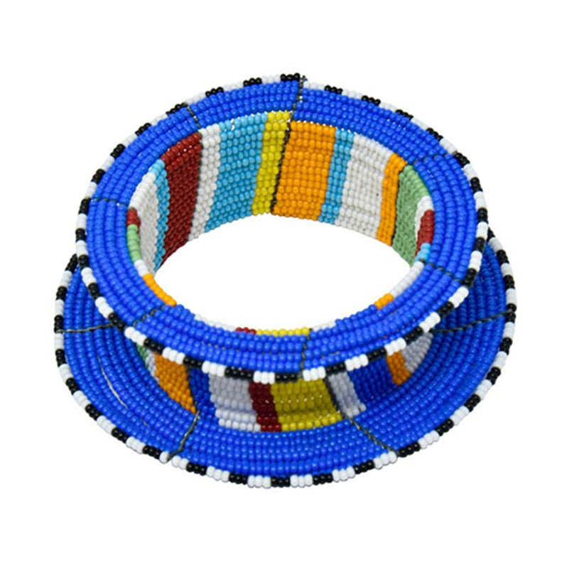 Maasai Ream Beaded Bangle - Maasai Colors — Luangisa African Gallery
