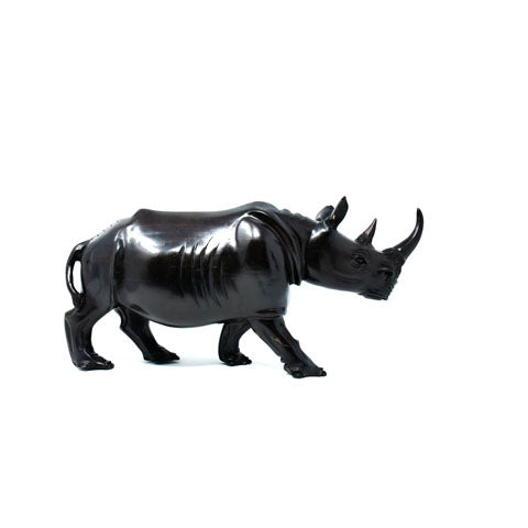 Rhinoceros Sculpture -- Authentic African Art — Luangisa African Gallery